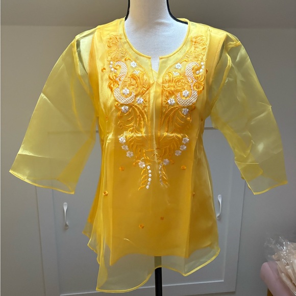 Tops | Nwot Lady Barong Filipiniana Maria Clara Mestiza Filipina ...